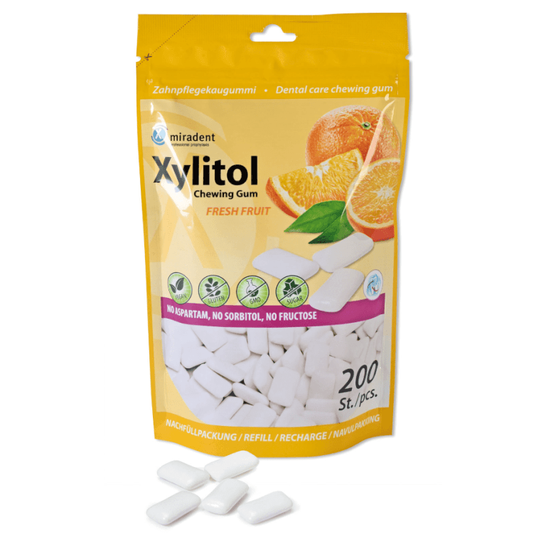 Chicles con Xilitol Miradent para el cuidado dental
